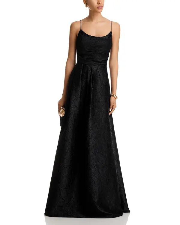 Black Halo Cayetana Textured Gown