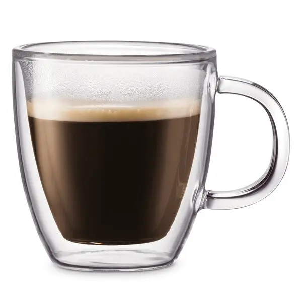 BODUM Bistro Double Wall Mugs, Set Of 6