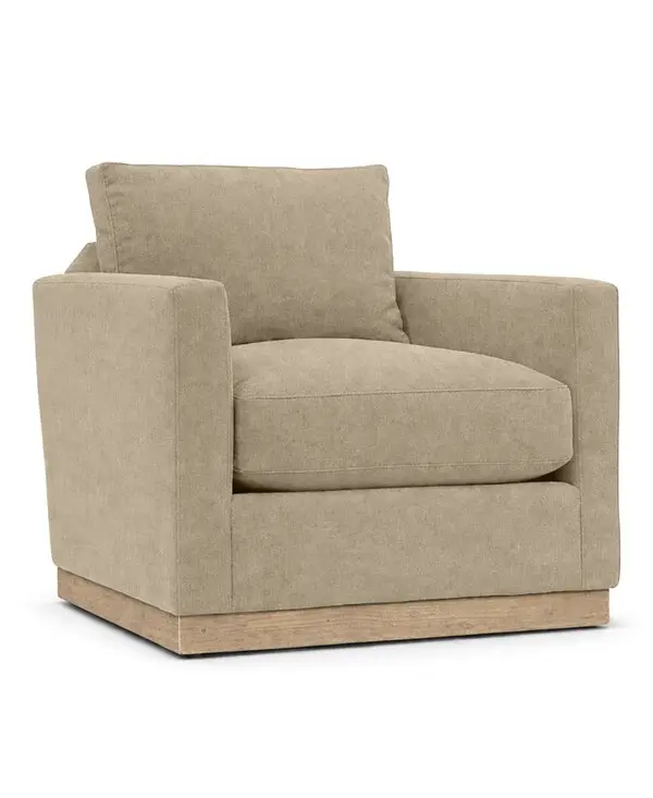 HUDSON PARK COLLECTION Inwood Fabric Swivel Chair Exclusive - - Fern