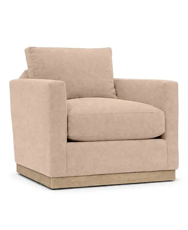 HUDSON PARK COLLECTION Inwood Fabric Swivel Chair Exclusive - - Sand