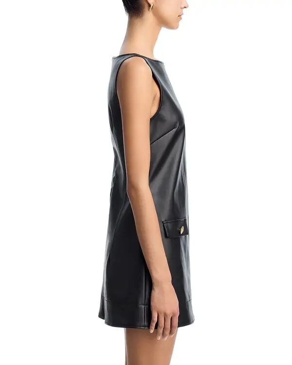 French Connection Dessa Faux Leather Mini Dress In Black - 63% Off |  Editorialist