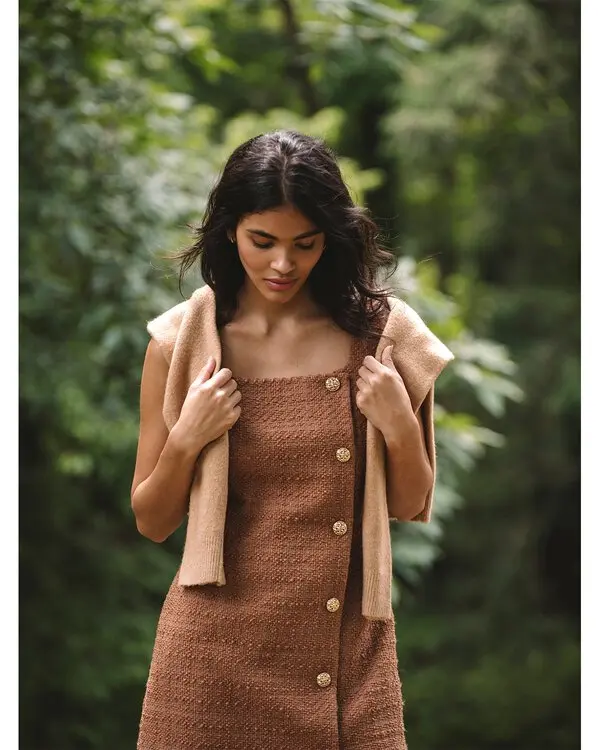 French Connection Structured Tweed Mini Dress