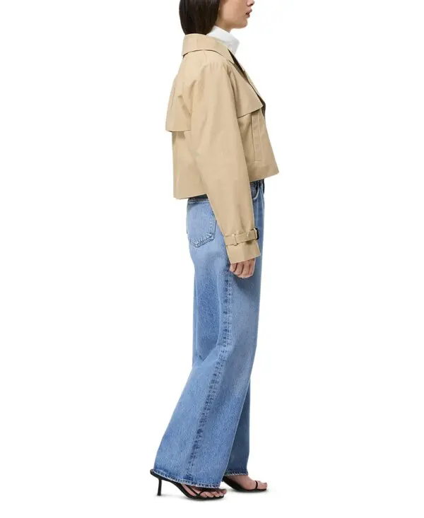 French Connection Cropped Twill Trench Coat