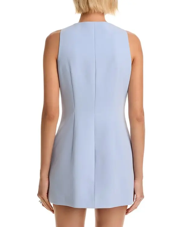 French Connection Azra Twill Button Front Dress - Moonmist