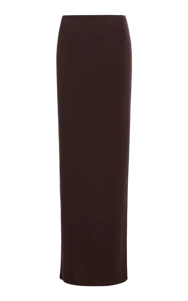 Eterne Jersey Maxi Skirt - Brown