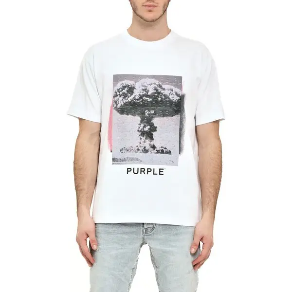 PURPLE BRAND Heavyweight Jersey Graphic T-shirt - White