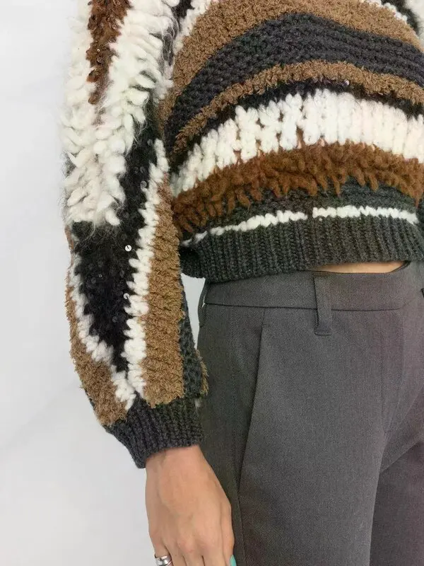 Brunello Cucinelli Colour-block Cashmere Jumper