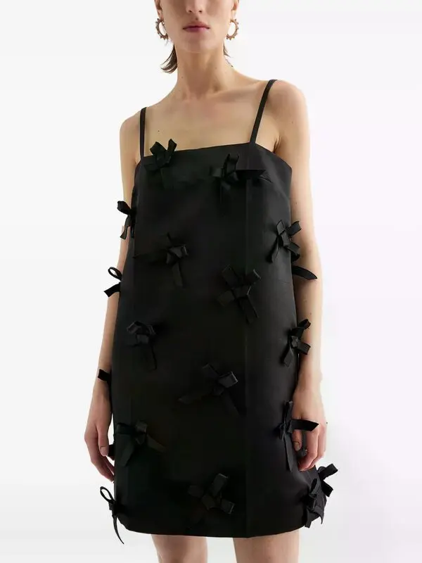 JIL SANDER Duchess Bow-embellished Mini Dress