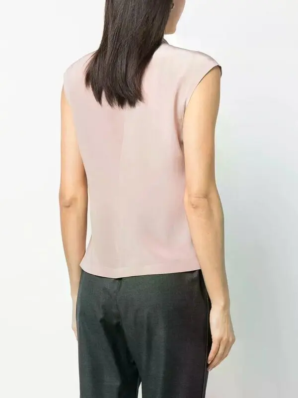 Brunello Cucinelli Wrap-front Silk Blouse
