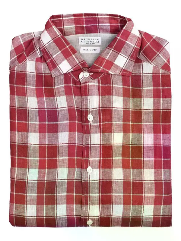 Brunello Cucinelli Checked Cotton Shirt