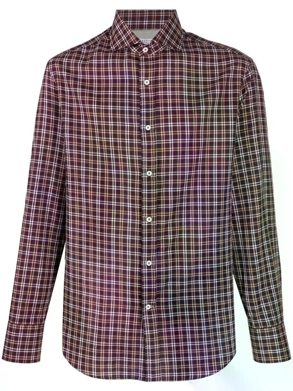 Brunello Cucinelli Checked Cotton Shirt