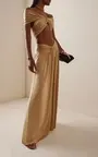 Arcina Ori Alessia Cropped Off-the-shoulder Top - Neutral