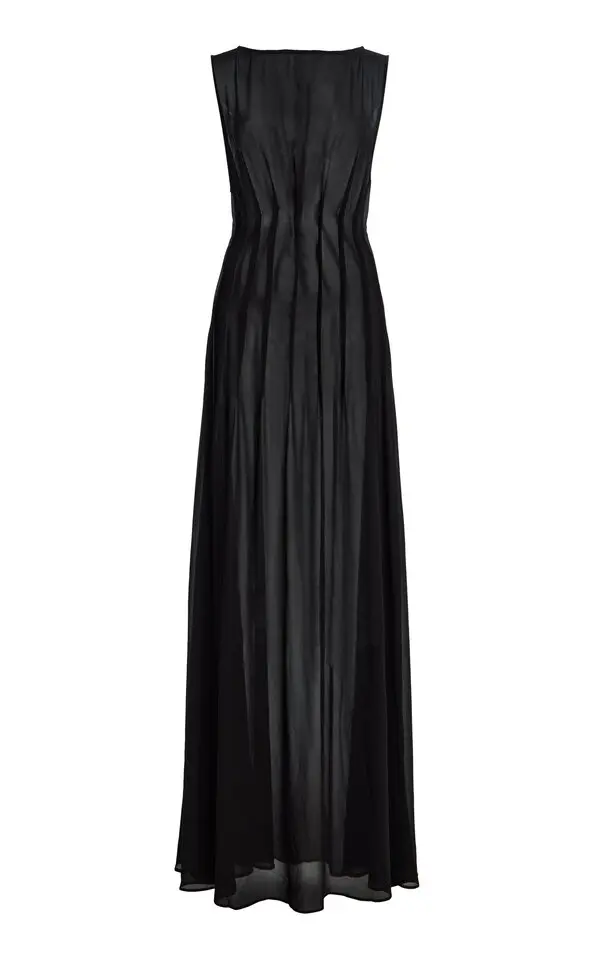 Arcina Ori Audrey Crepe-georgette Maxi Dress - Black