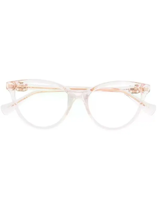 Gucci Logo-plaque Cat-eye Glasses - Pink