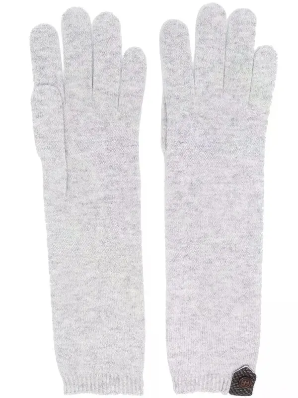Brunello Cucinelli Button-detail Gloves - Grey