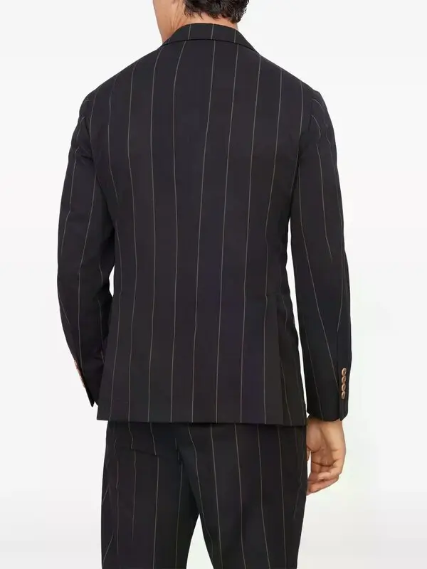 Brunello Cucinelli Stripe-pattern Wool-blend Blazer