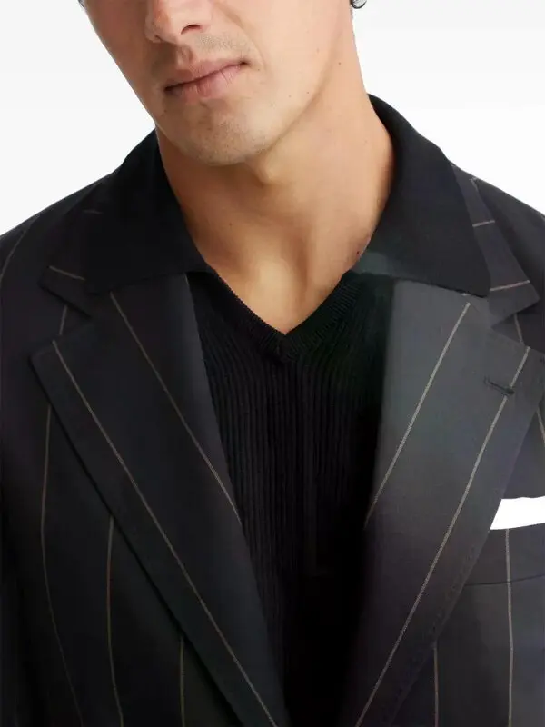 Brunello Cucinelli Stripe-pattern Wool-blend Blazer