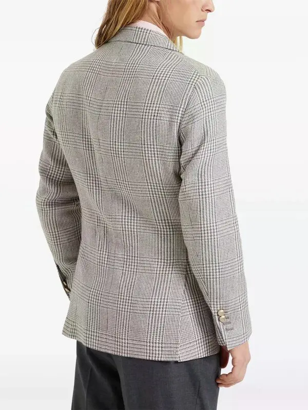 Brunello Cucinelli Puppytooth Double-breasted Blazer