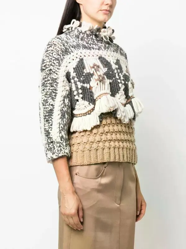 Brunello Cucinelli Fringed Chunky-knit Cashmere Jumper