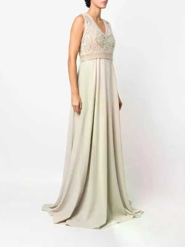 Brunello Cucinelli Sequin-embellished Sleeveless Gown
