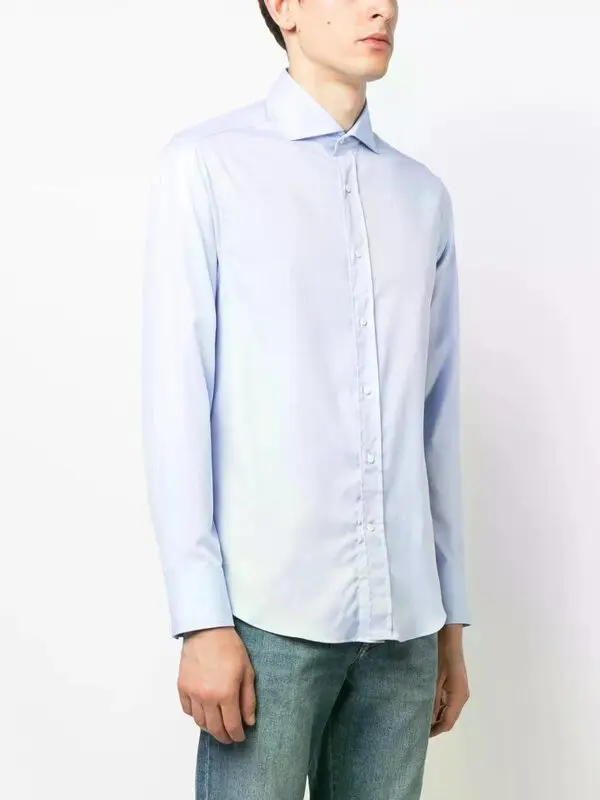 Brunello Cucinelli Long-sleeved Cotton Shirt