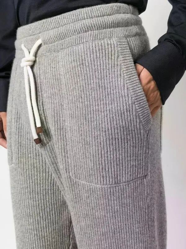 Brunello Cucinelli Drawstring Cashmere Track Pants