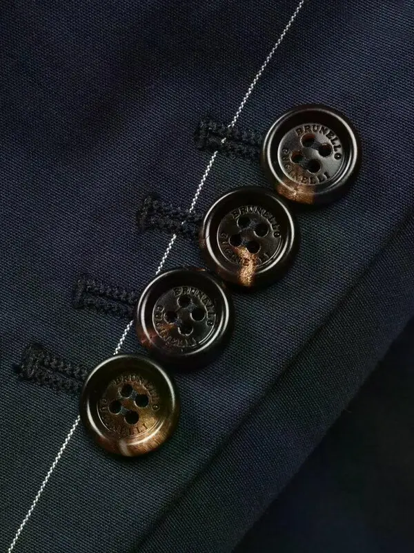 Brunello Cucinelli Pinstriped Buttoned Blazer