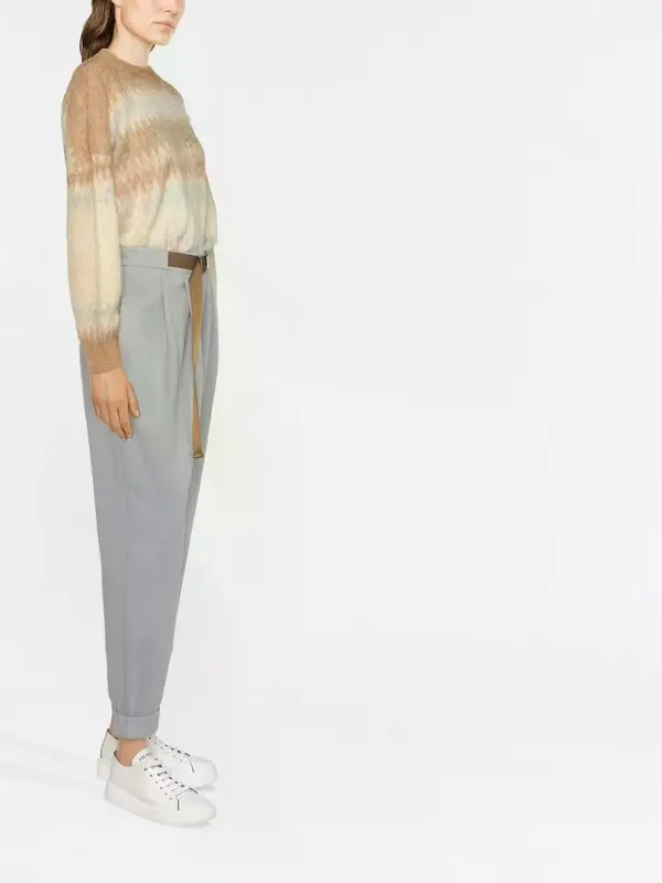 Brunello Cucinelli Belted Straight-leg Trousers