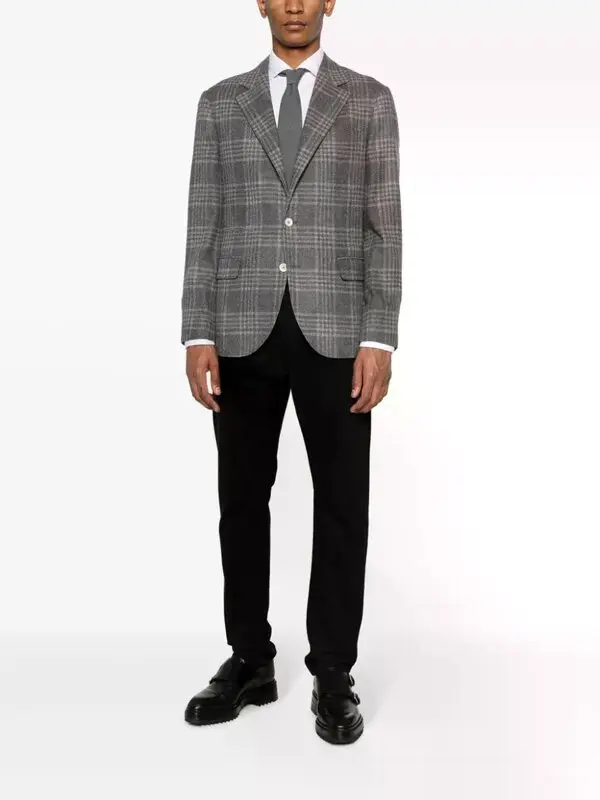 Brunello Cucinelli Check-pattern Wool-blend Blazer