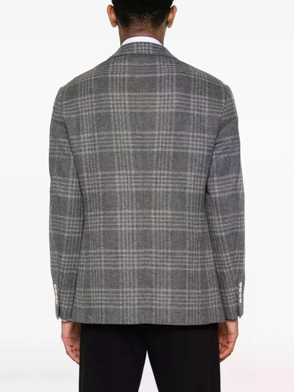 Brunello Cucinelli Check-pattern Wool-blend Blazer