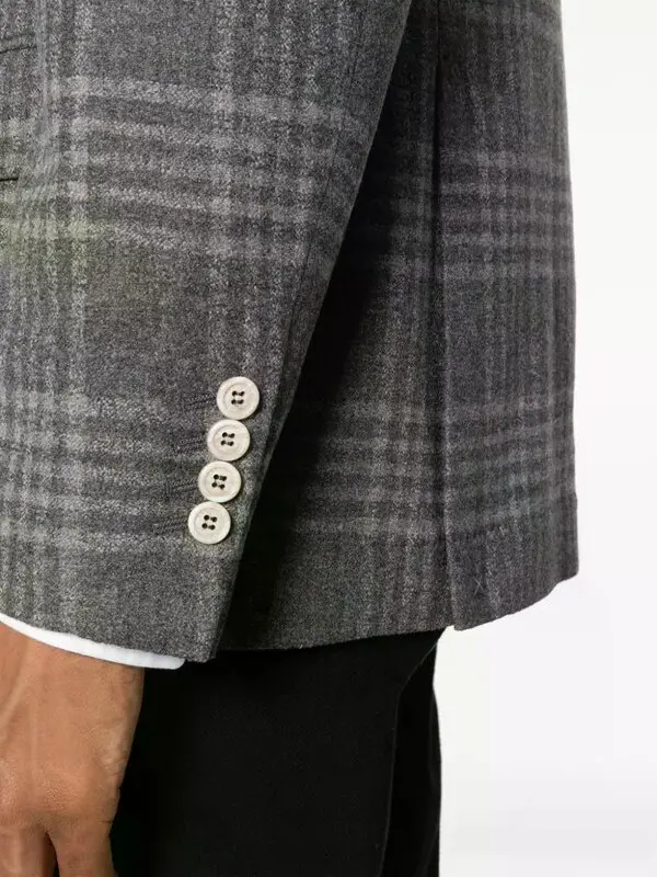 Brunello Cucinelli Check-pattern Wool-blend Blazer