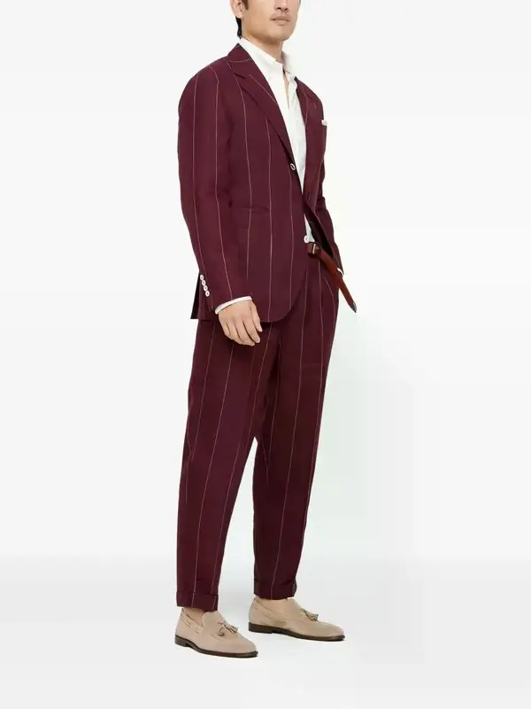 Brunello Cucinelli Pinstripe Linen Suit