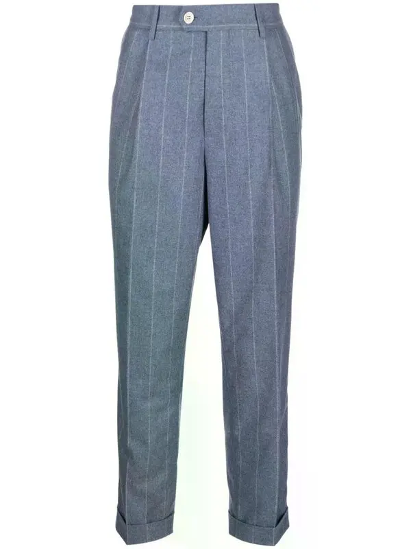 Brunello Cucinelli Pleated Wool-silk Tailored Trousers