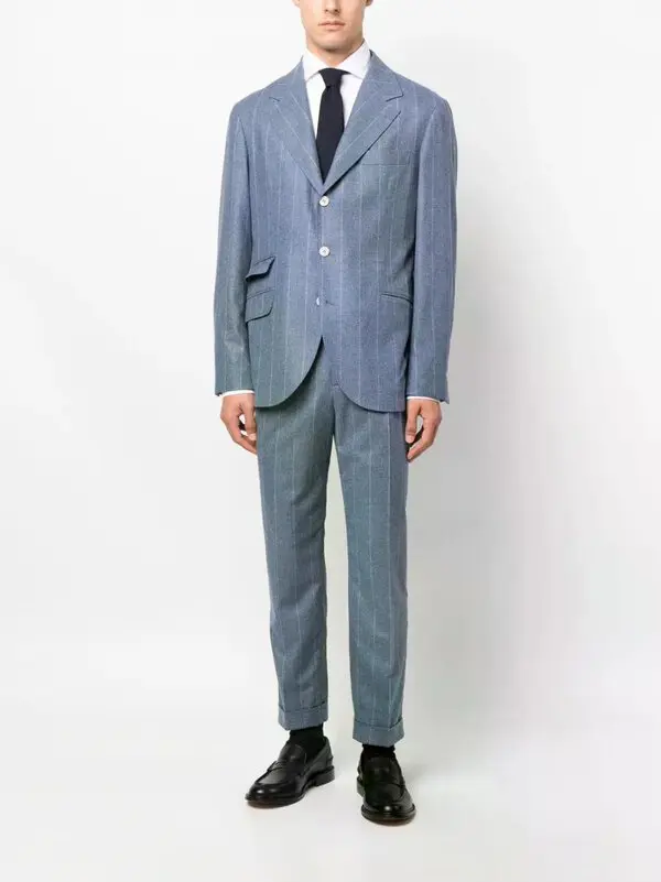 Brunello Cucinelli Pleated Wool-silk Tailored Trousers