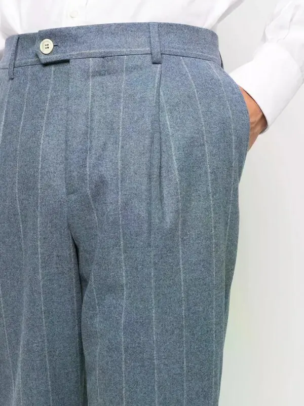 Brunello Cucinelli Pleated Wool-silk Tailored Trousers