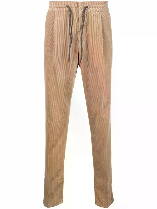 Brunello Cucinelli Pleated Drop-crotch Corduroy Trousers