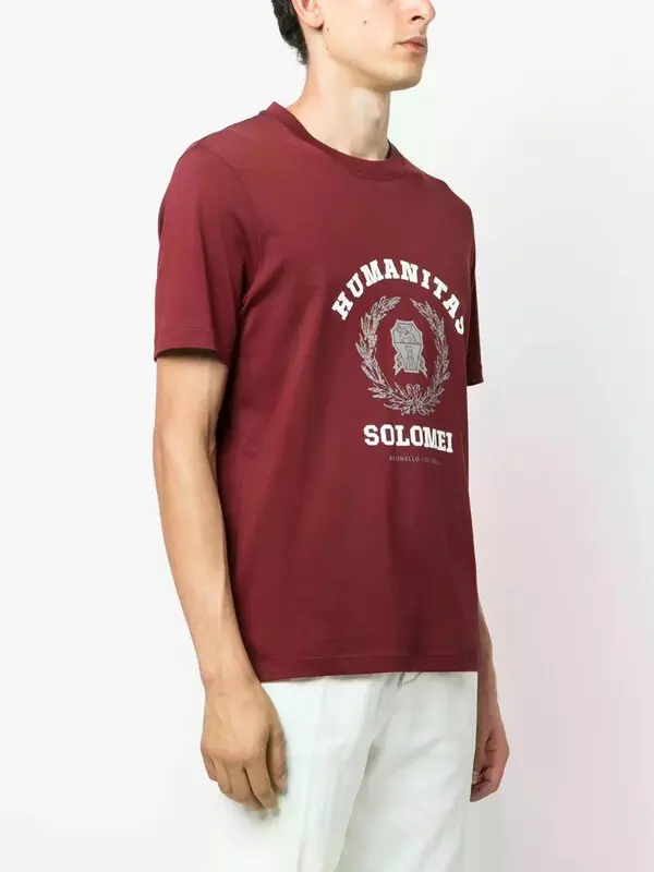 Brunello Cucinelli Slogan-print Cotton T-shirt