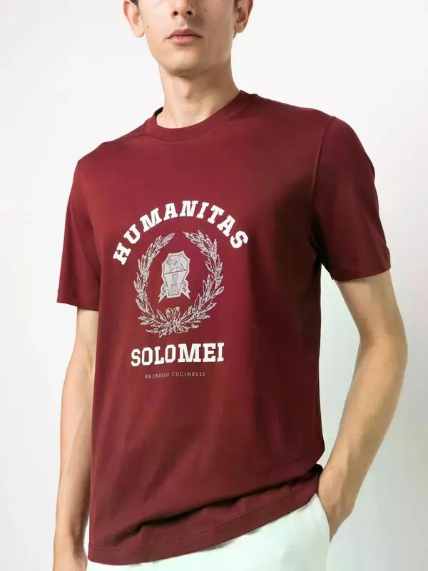 Brunello Cucinelli Slogan-print Cotton T-shirt