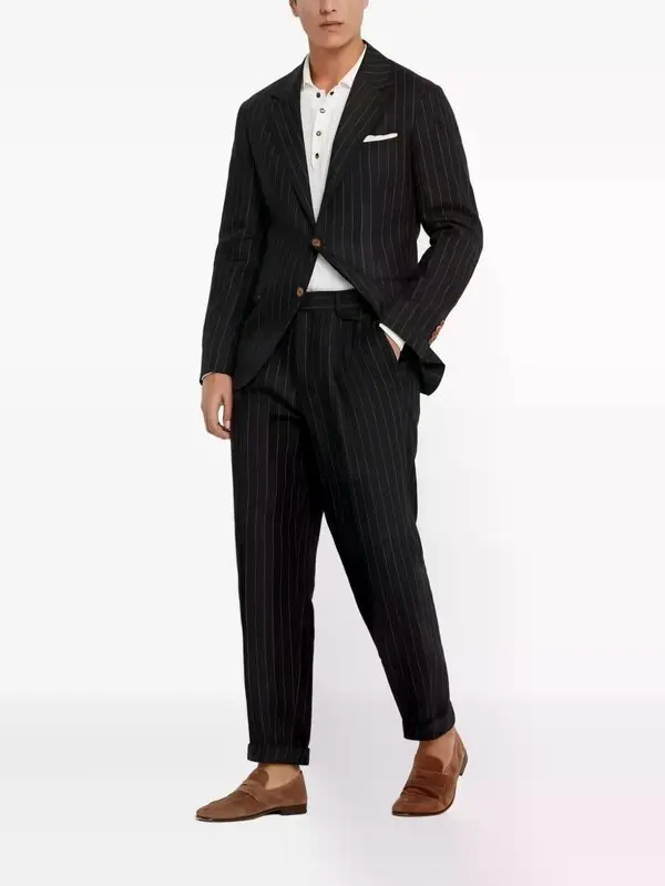 Brunello Cucinelli Pinstripe Linen Suit