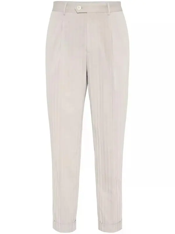 Brunello Cucinelli Striped Tailored Trousers