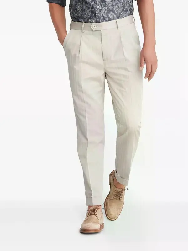 Brunello Cucinelli Striped Tailored Trousers