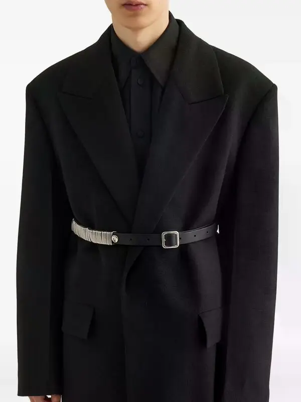 JIL SANDER Leather Metal-ring Belt
