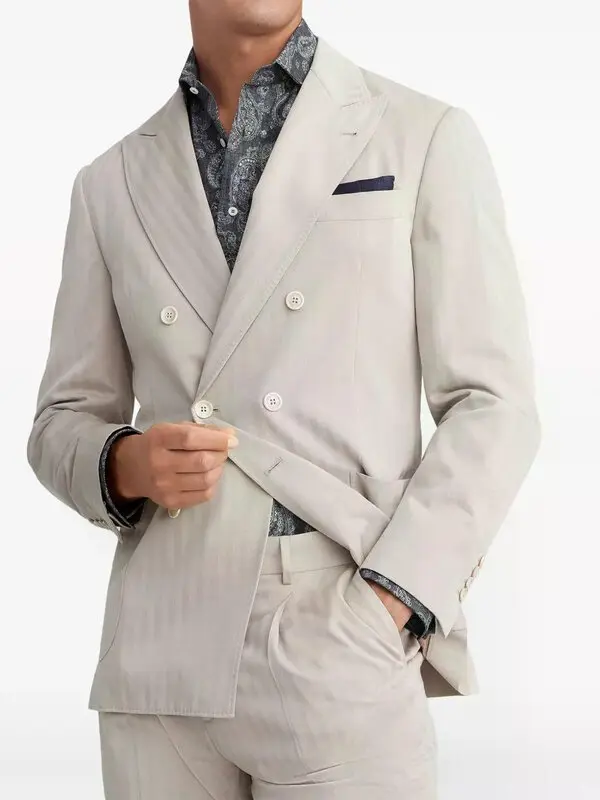 Brunello Cucinelli Striped Double-breasted Blazer
