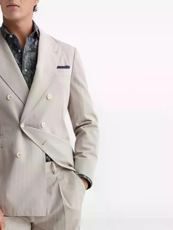 Brunello Cucinelli Striped Double-breasted Blazer