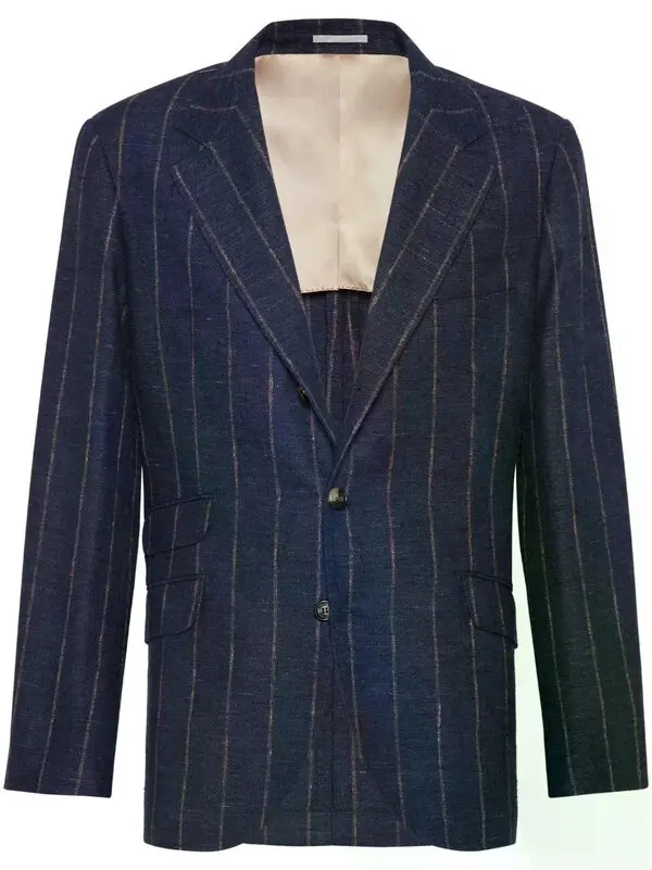 Brunello Cucinelli Striped Single-breasted Blazer