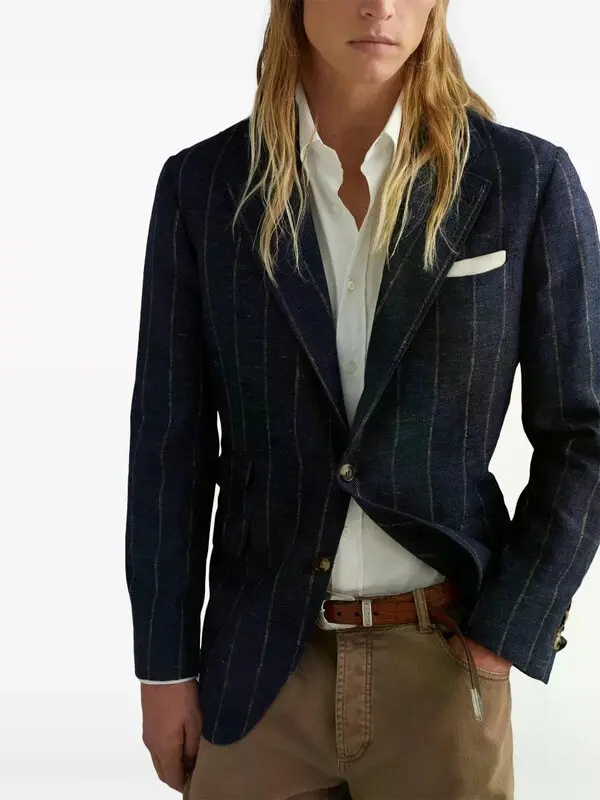 Brunello Cucinelli Striped Single-breasted Blazer
