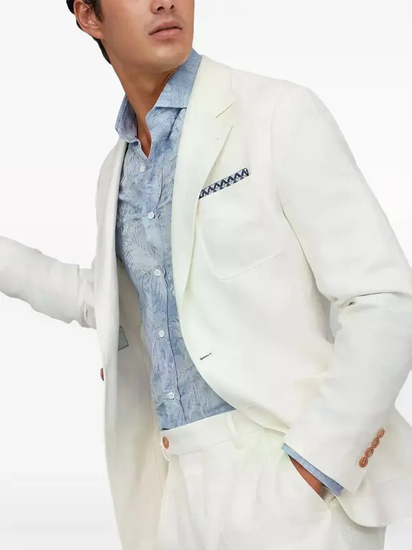 Brunello Cucinelli Single-breasted Linen Blazer