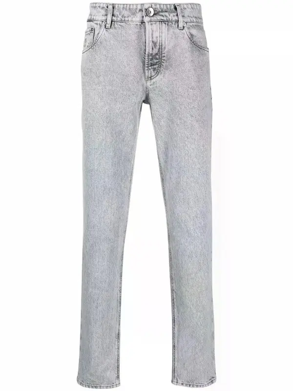 Brunello Cucinelli Slim-fit Stonewashed Trousers