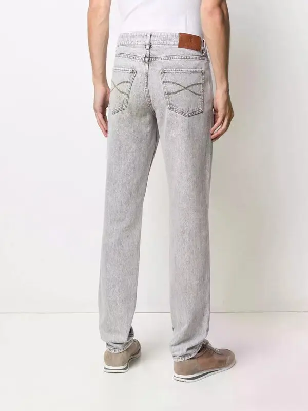 Brunello Cucinelli Slim-fit Stonewashed Trousers