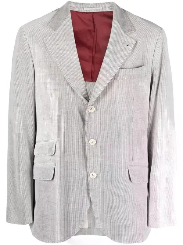 Brunello Cucinelli Single-breasted Suit Jacket - Grey